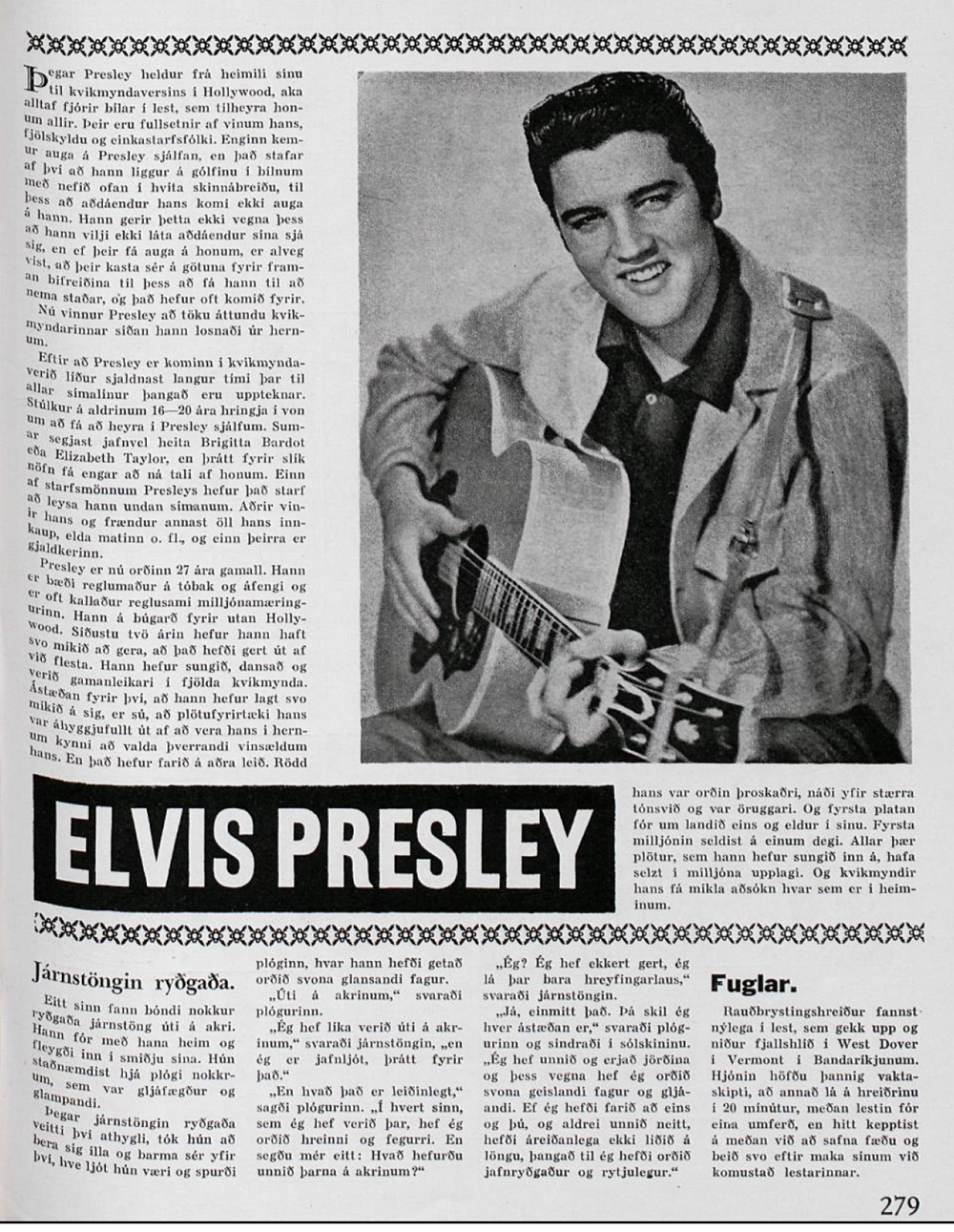 Rock & Roll Newspaper Press History: Elvis Presley - Æskan (Iceland ...