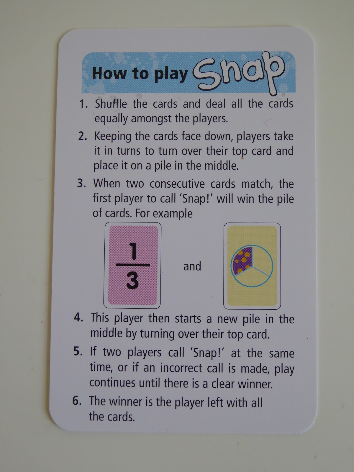Family FECS: Fraction Action Snap Card Game