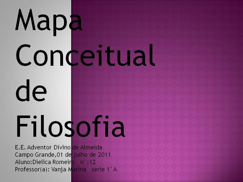 Dielica: Mapa Conceitual de Filosofia