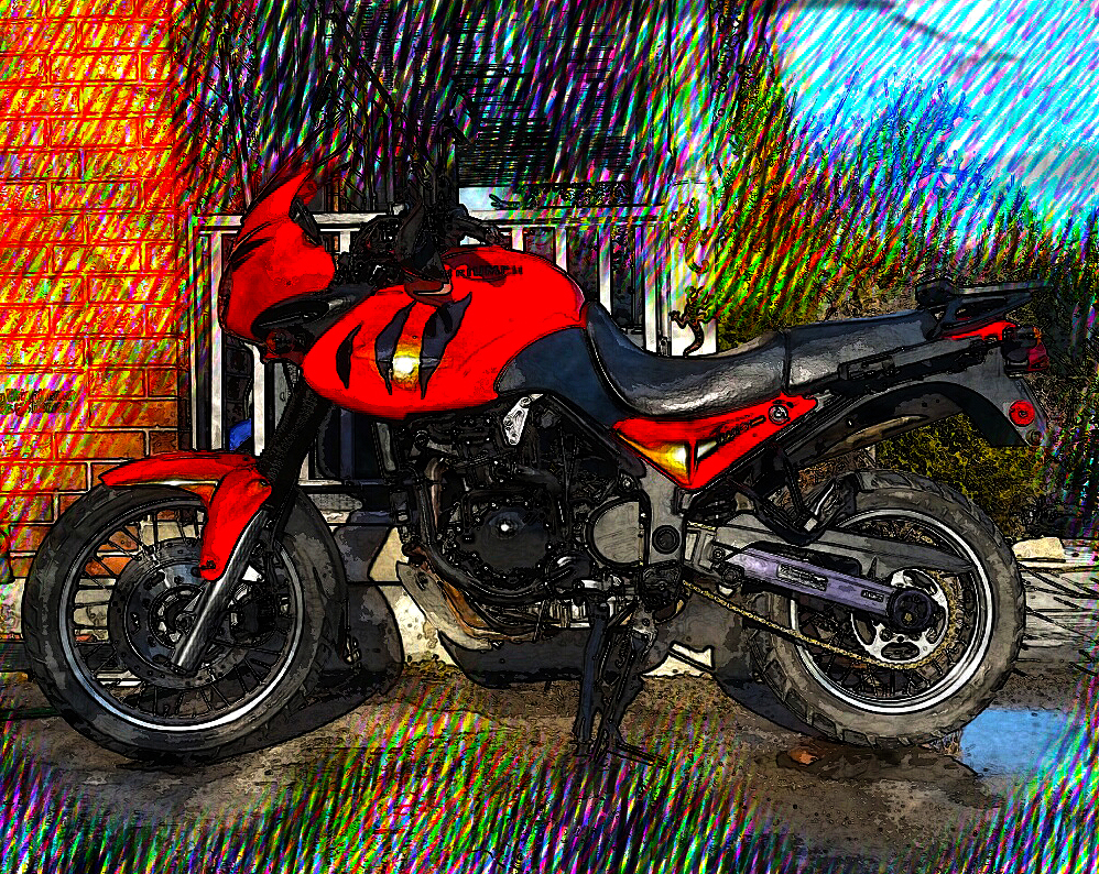 Tim's Motorcycle Diaries: Triumph Tiger Motorcycle Digital Art