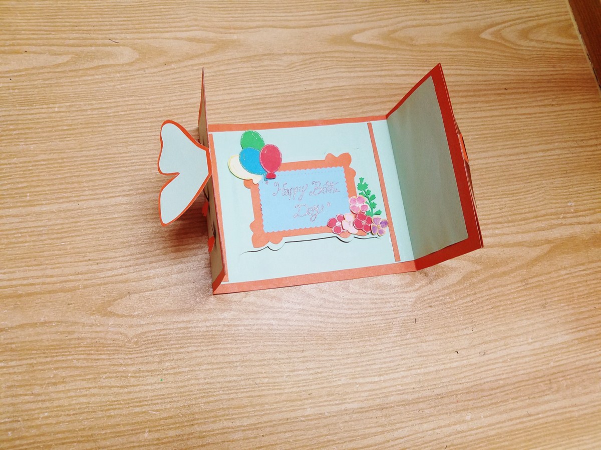 DIY Happy birthday card making with paper craft.