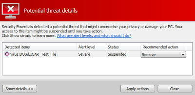 obscuresec: Test Antivirus with EICAR and PowerShell