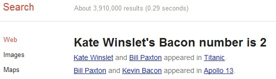 Bacon Number - A new Google Search Feature:Gizmo Archives: Information ...