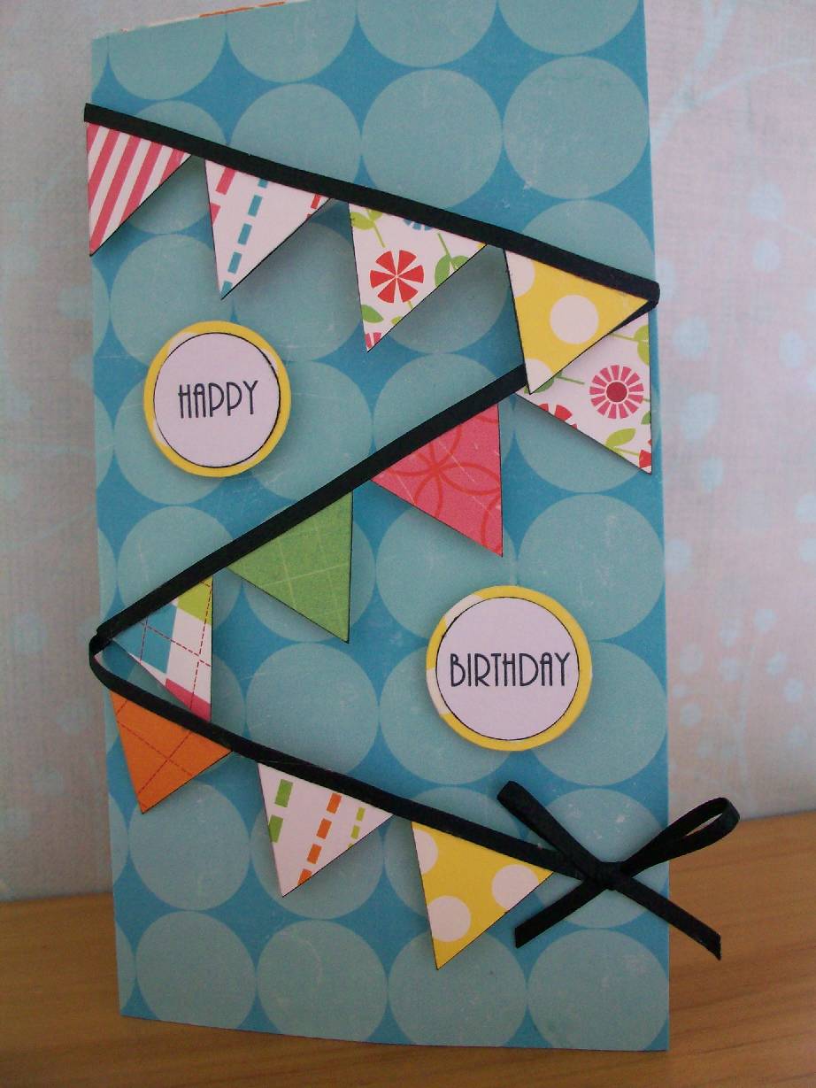 365 DAYS OF PINTEREST CREATIONS: day seven: mini bunting birthday card ...