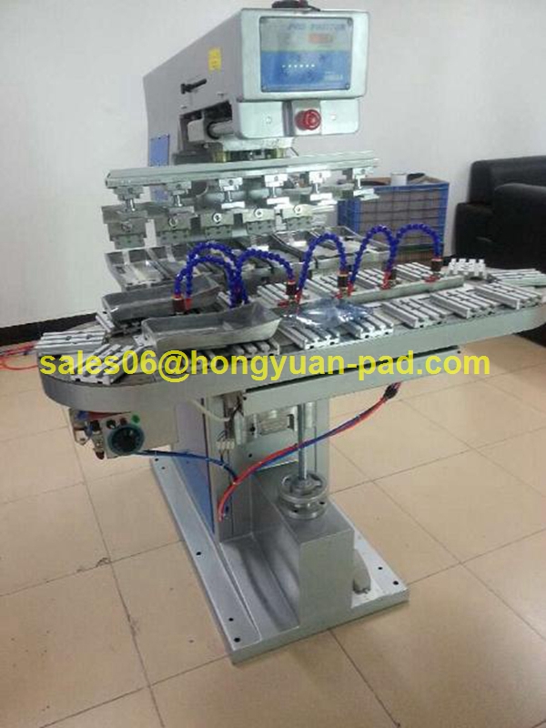 silk screen printing machine: 6color rotary pad printing machine with ...