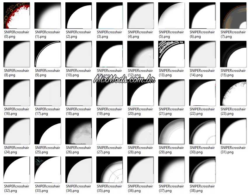 Crosshairs: Mais de 300 miras e 46 discos de radar (pack / coleção ...