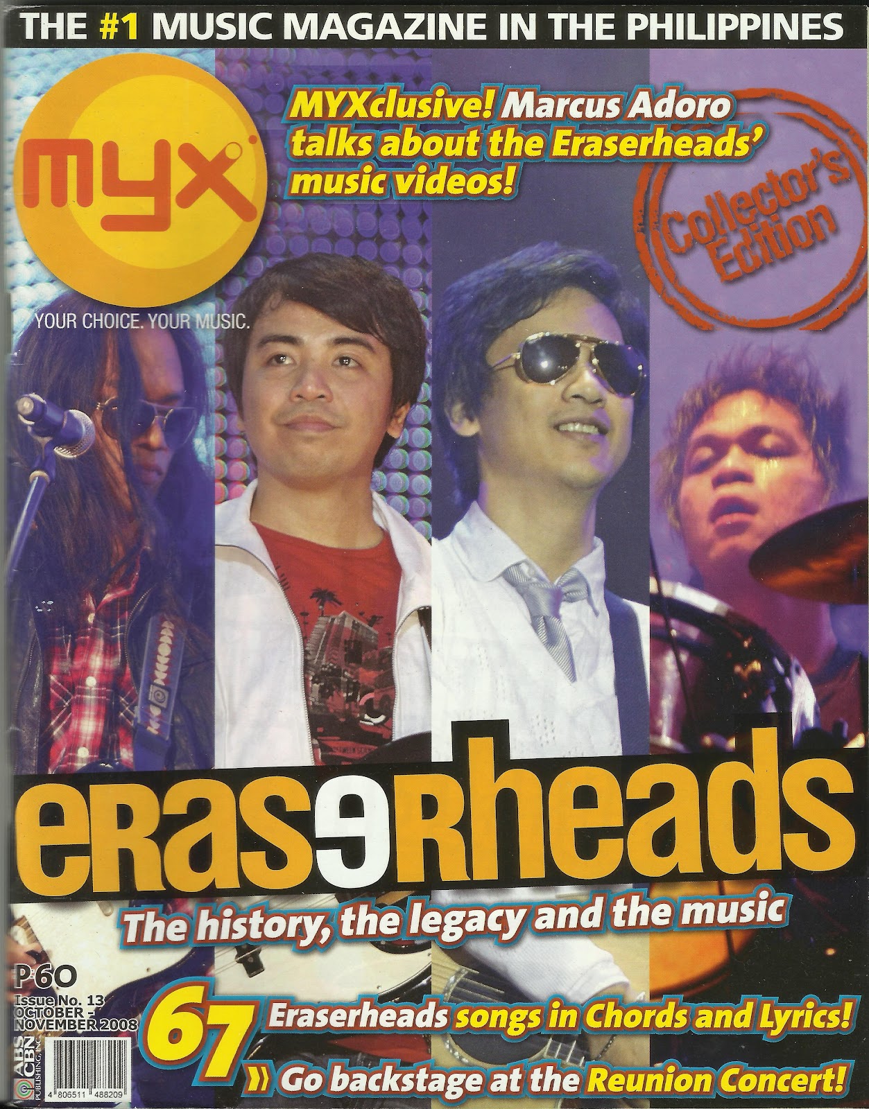 eraserheads collector: print - eraserheads myx magazine october 2008