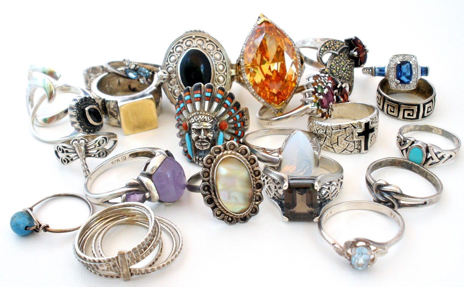 The Jewelry Lady's Store: Vintage Sterling Silver 925 Rings