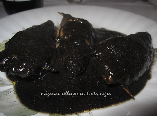 mis recetas dulces y saladas: maganos rellenos en tinta negra