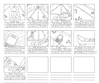 Ned Harvey A2: Planning: Car Crash Storyboard