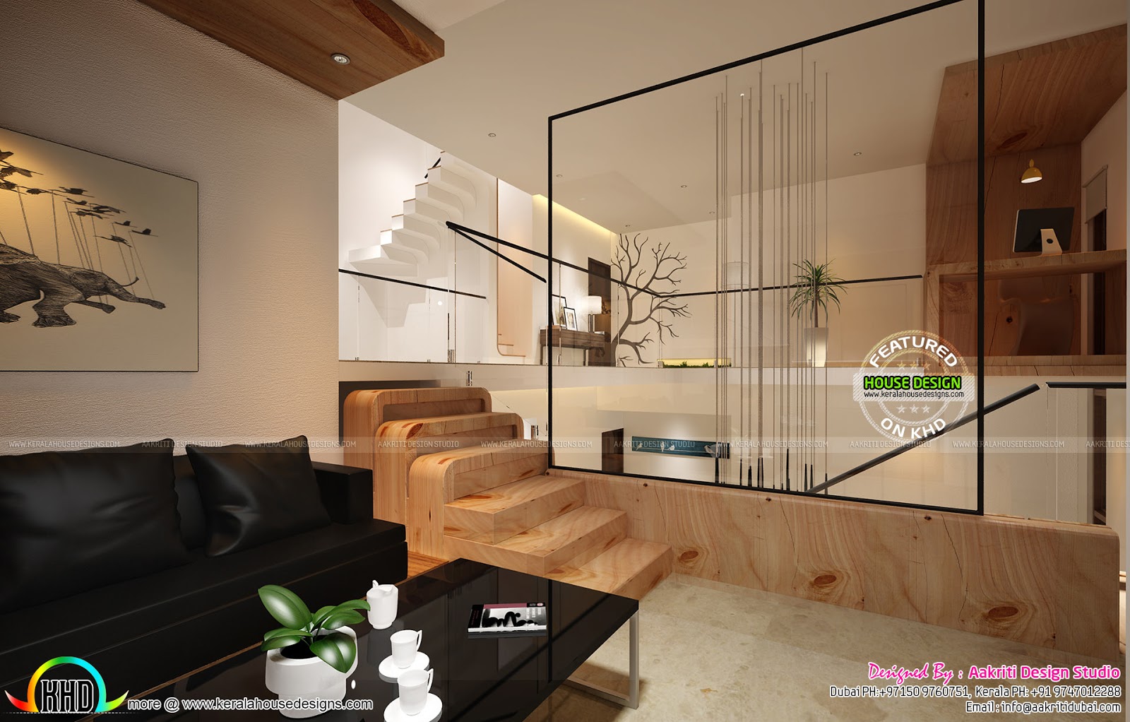 Sunken seating, bedroom and other home interiors - Kerala Home Design ...