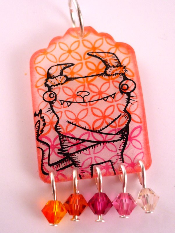 Oops, I Craft My Pants: Shrinky Dink Monster Pendants