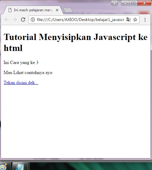 Cara Menyisipkan Kode Javascript ke HTML - Petunjuk Onlene