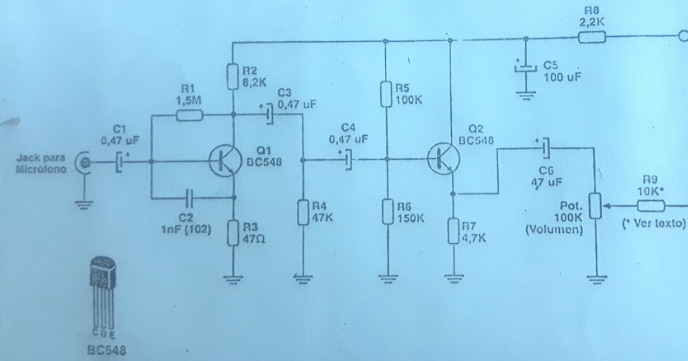 Circuito previo para microfono | Mecatronica
