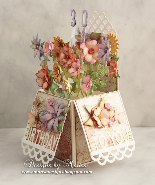 Designs by Marisa: Craft Hoarders Anonymous - Flower Scalloped Pop Up Box