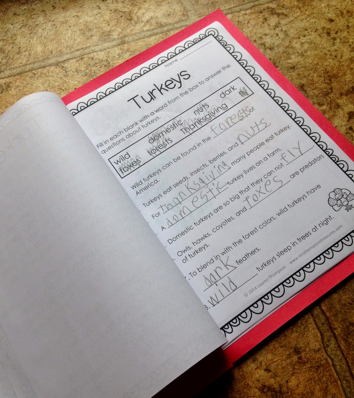 Turkey Time - Thanksgiving Activities - Mrs. Thompson's Treasures