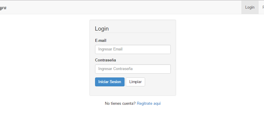 Ejemplo script de login/registro PHP MySql Bootstrap