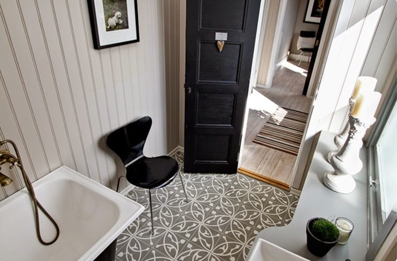 My Bohemic home: Badrums inspiration - lantligt inredda badrum