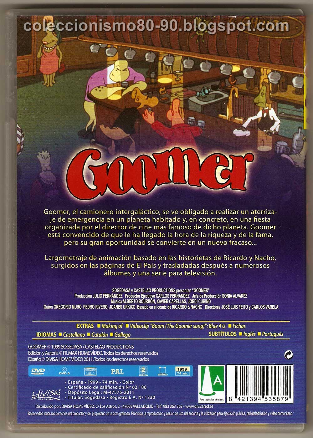 Coleccionismo 80-90: GOOMER (1999) - DVD