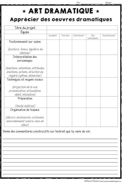 Funny Miss Valérie: Art dramatique