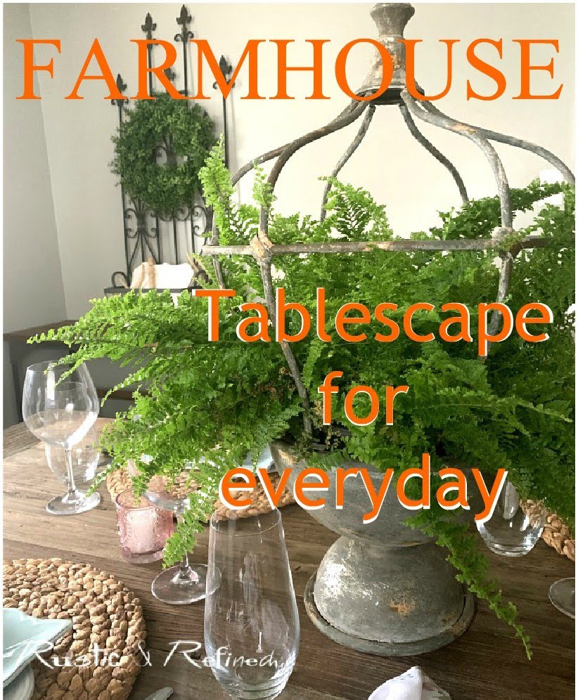 Farmhouse Tablescape for everyday | Rustic & Refined
