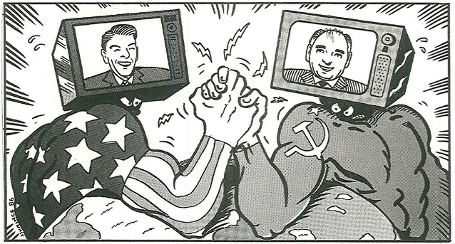 Point of Exquisite Suspension: Cold War Editorial Cartoon 1986