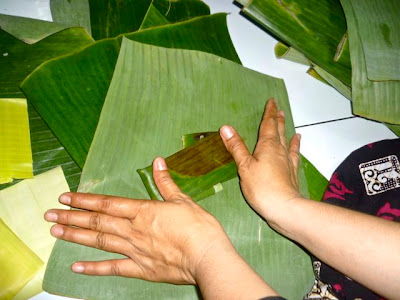 The making of Burasak, a Bugis traditional food.