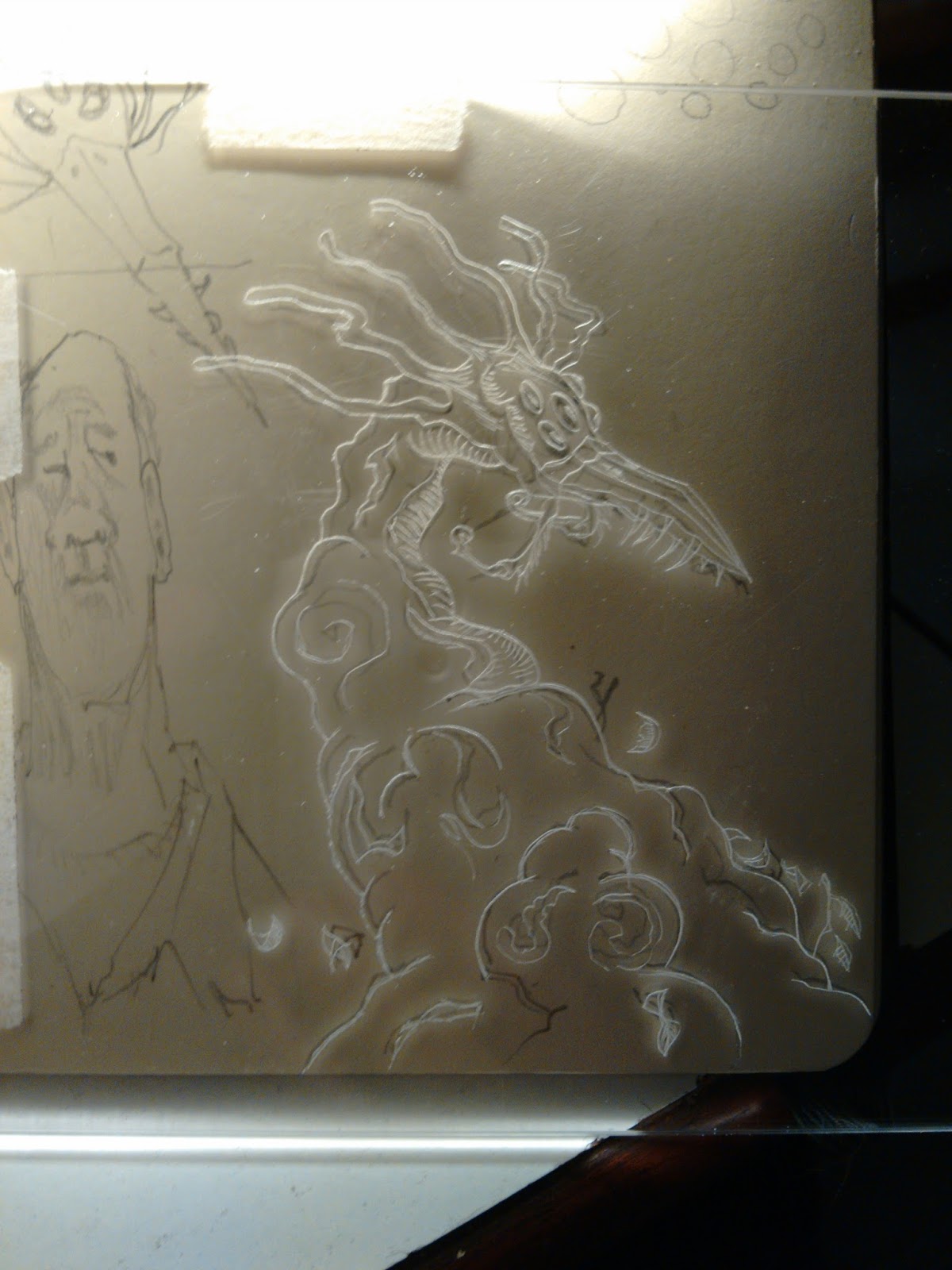 bocetario mirayar: GRABADO EN PUNTA SECA SOBRE ACRILICO_P.E.