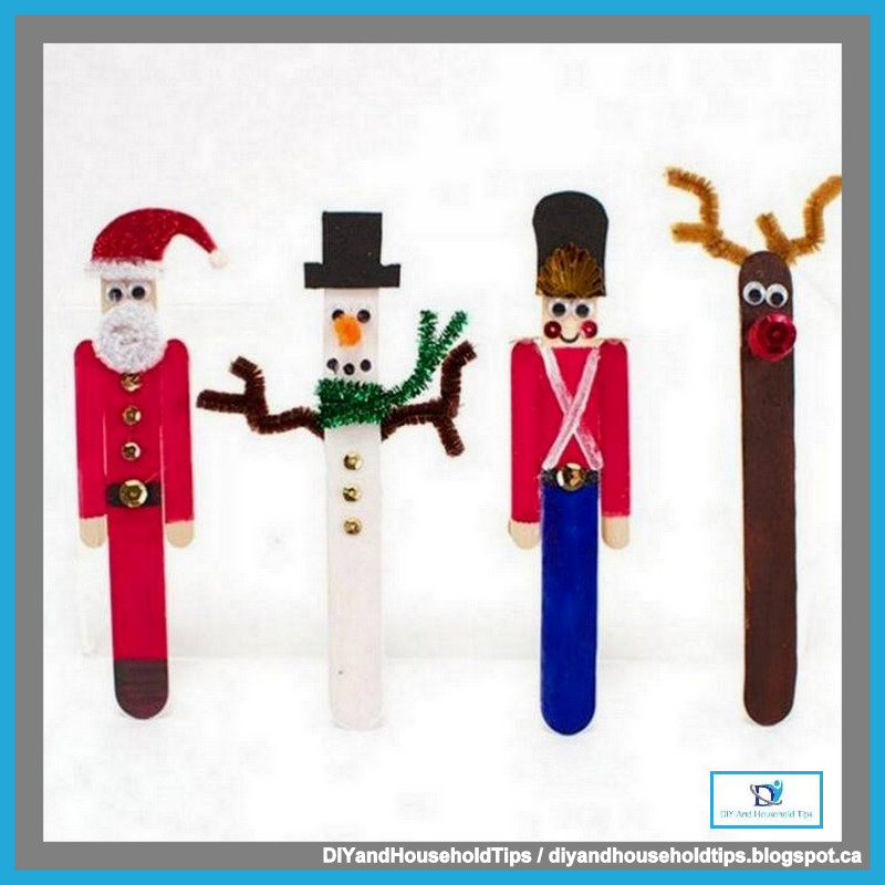 DIY And Household Tips: Popsicle Stick Christmas Characters