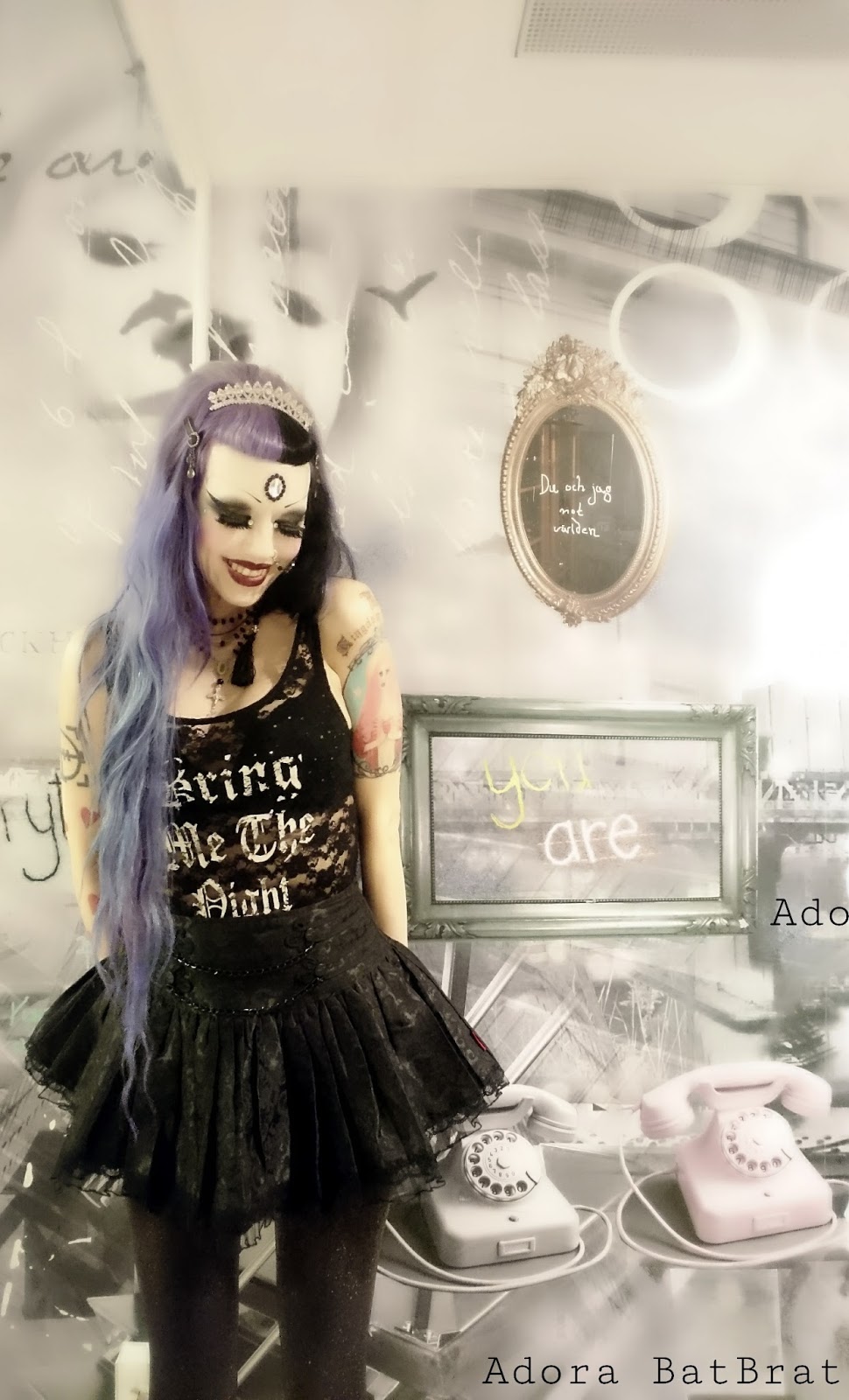 Adora BatBrat: Today's Goth look - Cute Goth to Stockholm