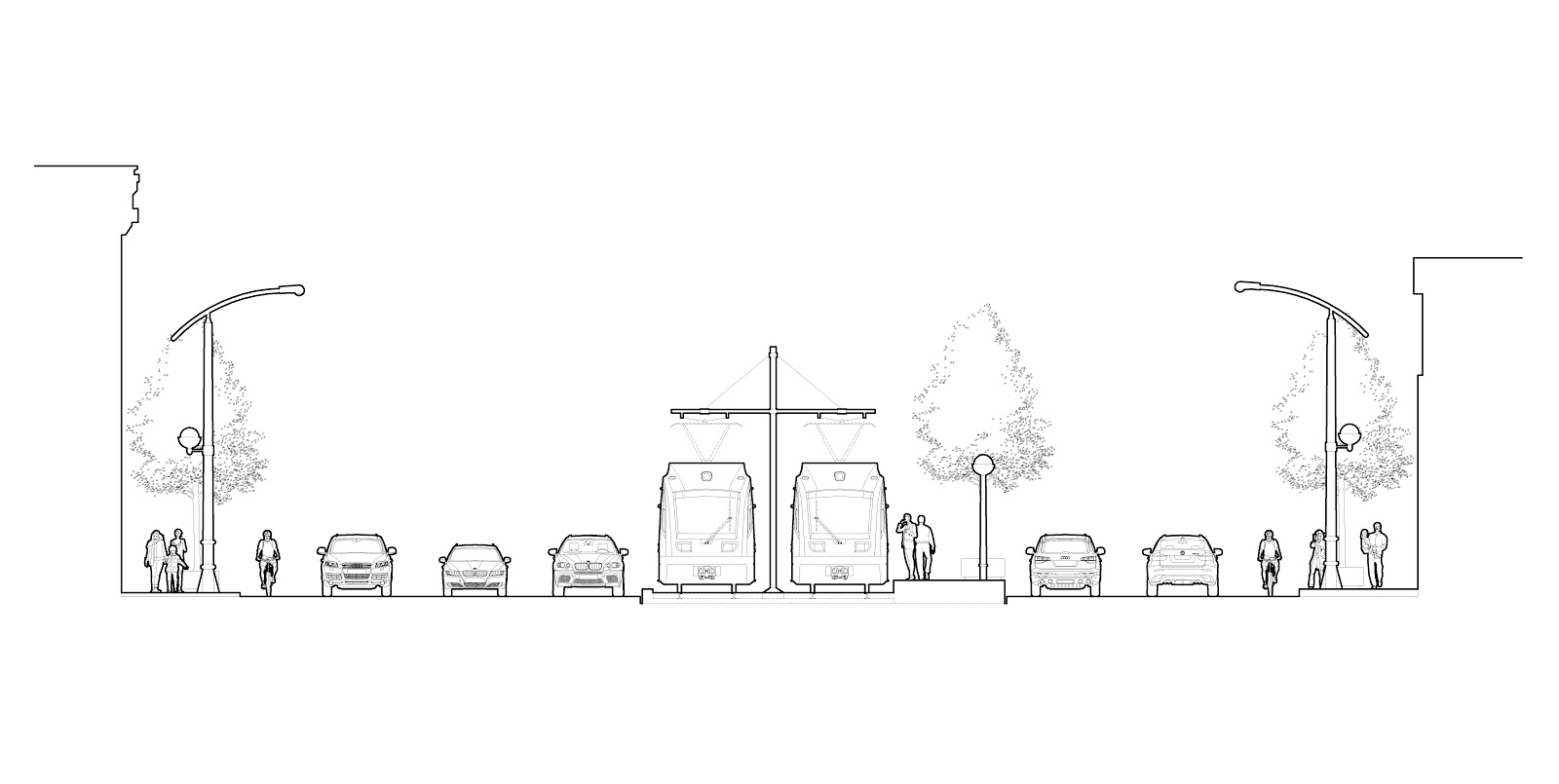 ARCHITECTURAL BLOCKS - custom cad blocks for autocad: Street section