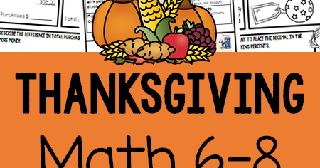 Kelly McCown: Middle School Black Friday & Thanksgiving Math