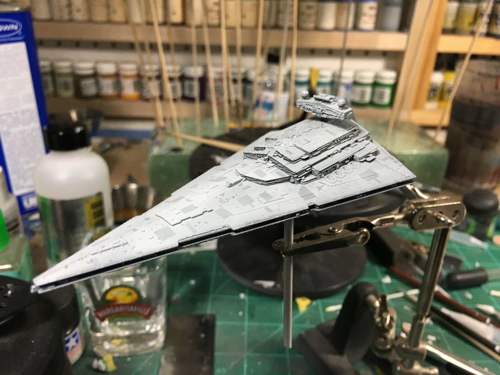 Figurines & Knick Knacks Bandai Star Destroyer model kit on custom base ...
