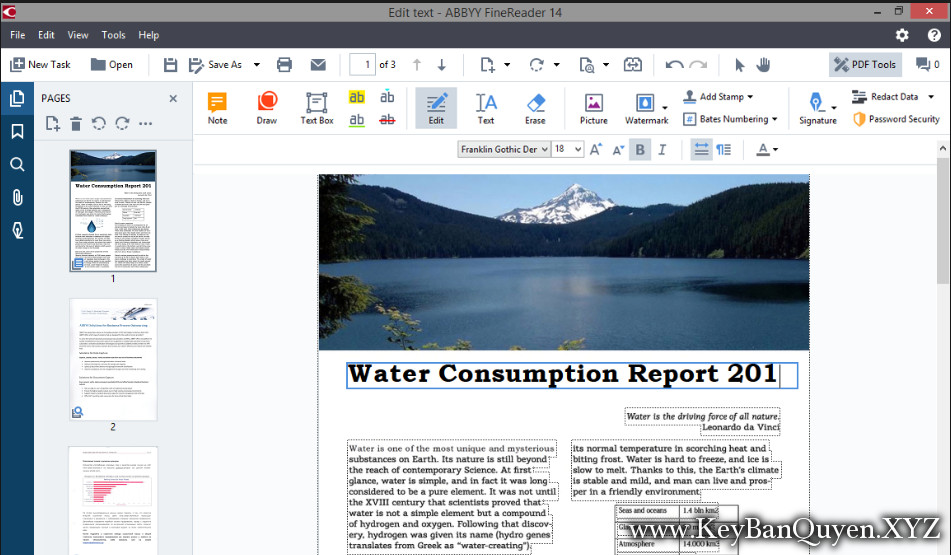 ABBYY FineReader 14 Final Full Key, Phần mềm xử lý và biên tập PDF và OCR