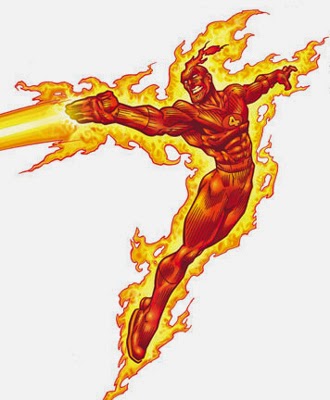 comic cartoons: Human Torch