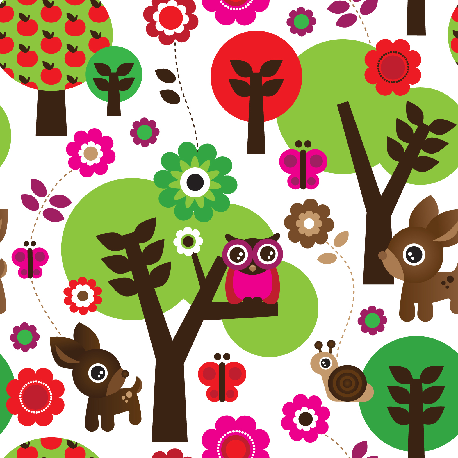 little smilemakers studio: > Cute owl forrest pattern online