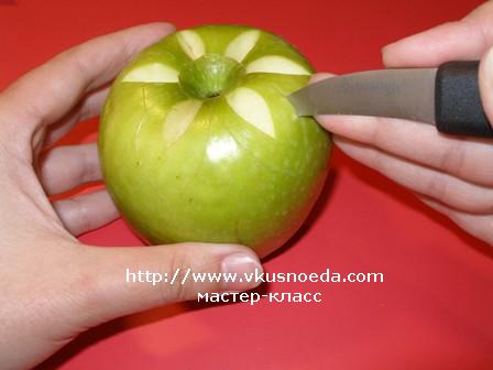 Apple Carving Flower
