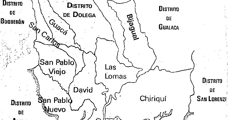 Mapa de Chiriquí: MAPA DEL DISTRITO DE DAVID