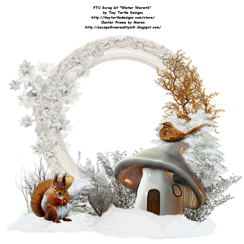 Escape From Reality Blog: FTU "Winter Warmth" Clusters & Cluster Frames