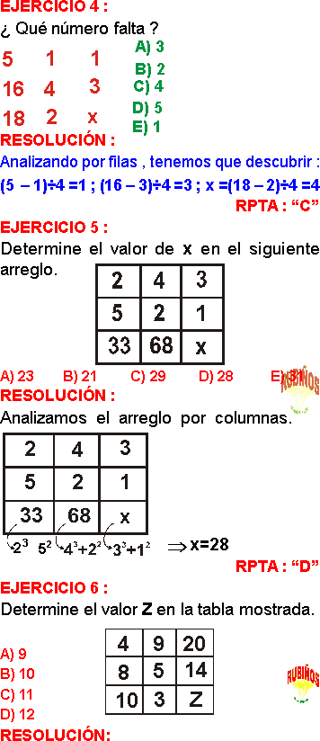 DISTRIBUCIONES NUMÉRICAS EJERCICIOS RESUELTOS DE PRUEBA PSICOTÉCNICA Y ...