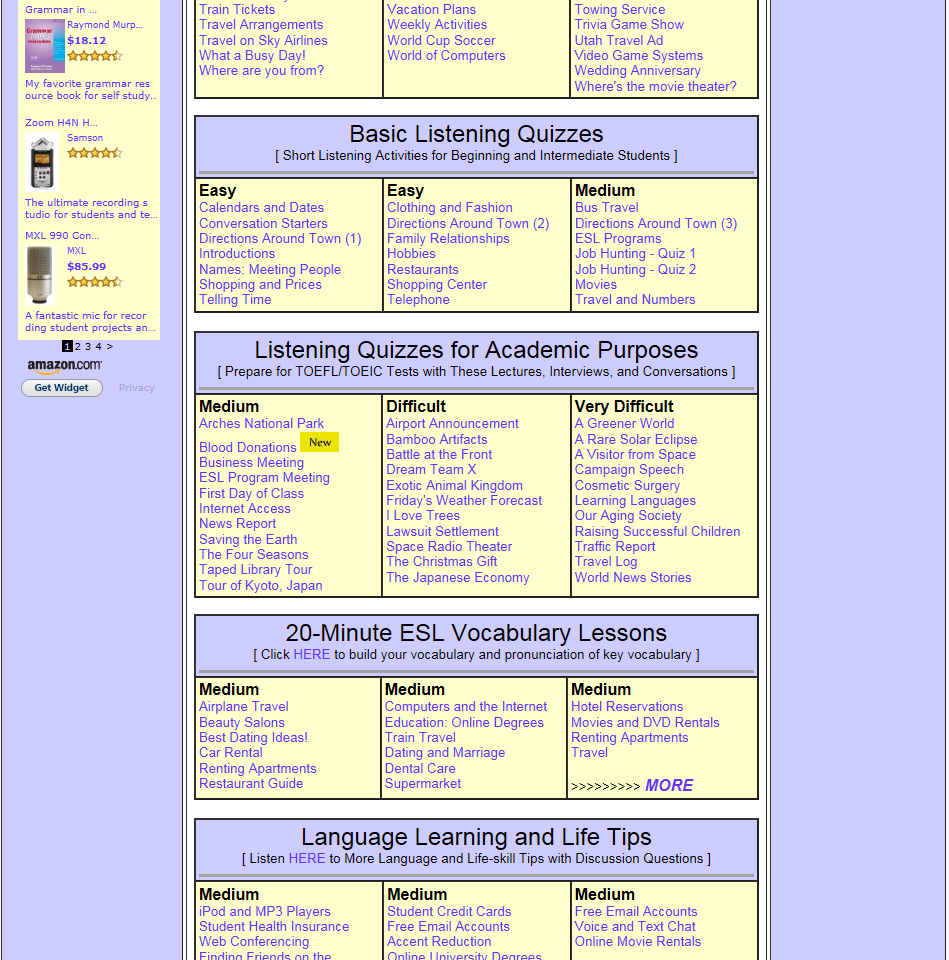 English Lab: Listening Listening Listening!!
