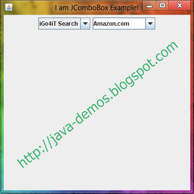 JComboBox - See this example to know what's inside the box? — Java Demos