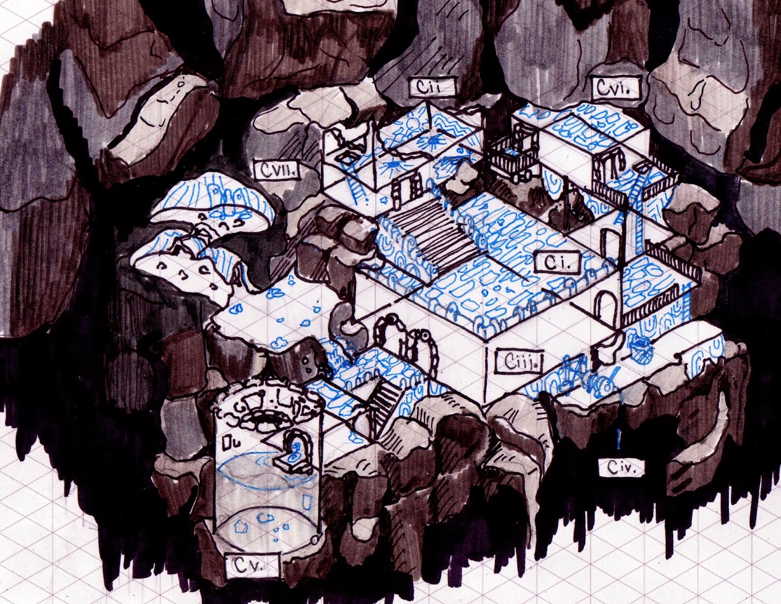 Dungeon of Signs: Cliff Dwelling Map