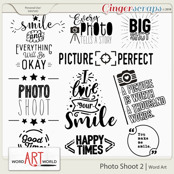 Word Art World: NEW "Page Titles" Word Art + 50% OFF New Releases!