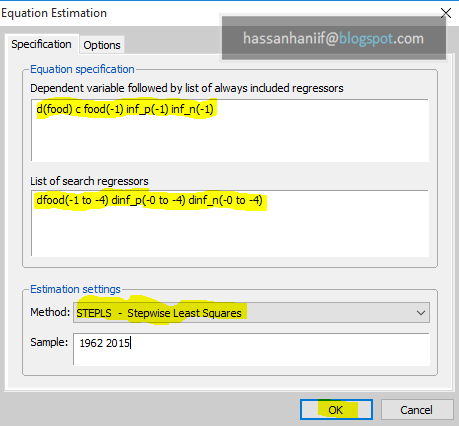 Nonlinear ARDL (NARDL) Model With Eviews - Hassan
