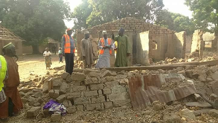 Photos show damage caused by unknown gunmen attacks in some communities ...