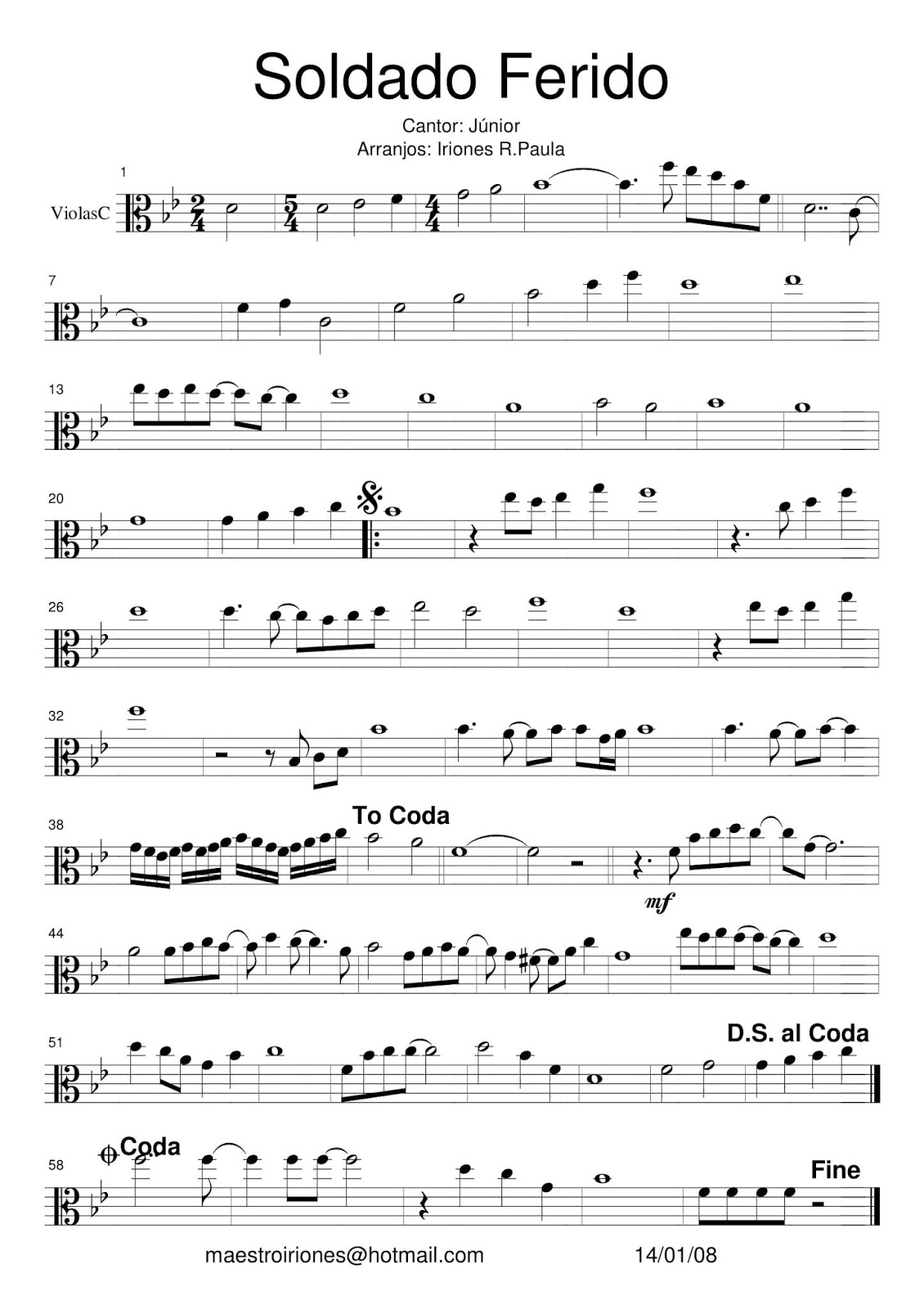 PARTITURAS PARA BANDA DE MÚSICA EVANGÉLICA.: ARRANJO DO HINO SOLDADO ...