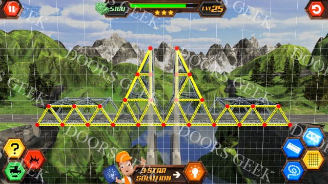 Bridge Construction Simulator [Easy] Level 25 ~ Doors Geek