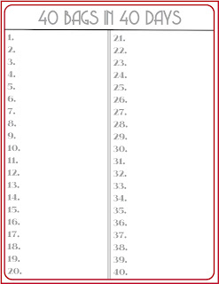 sugartotdesigns: 40 Bags In 40 Days