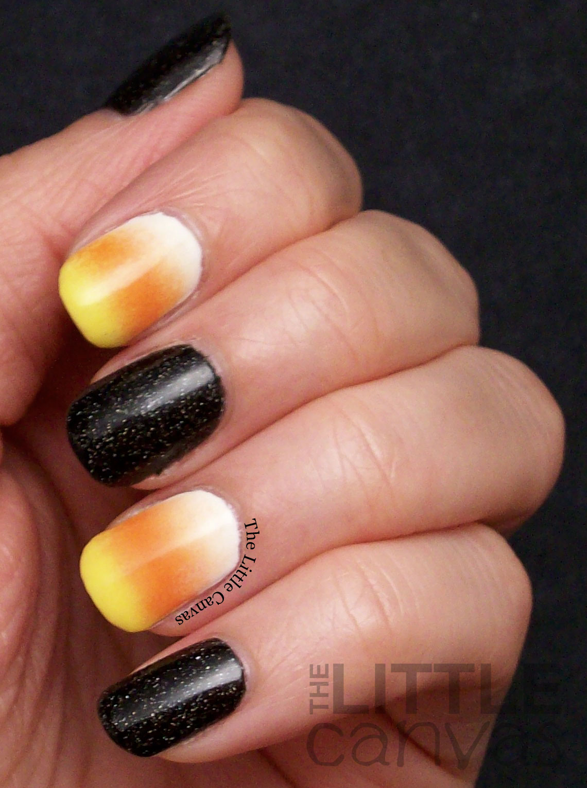 Ombre Candy Corn Nails